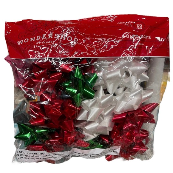 Wondershop | Party Supplies | R6 4 Count Gift Bows Christmas Wondershop ...